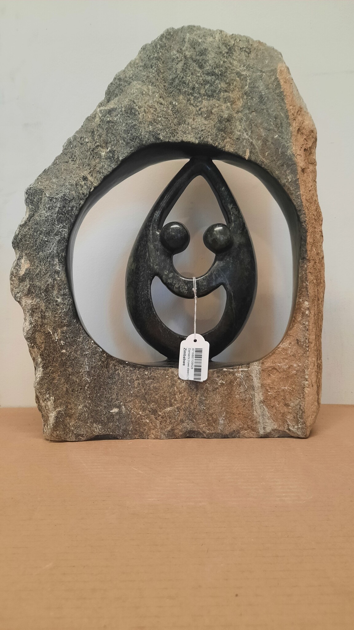 Soapstone statue of Dancers in rough stone