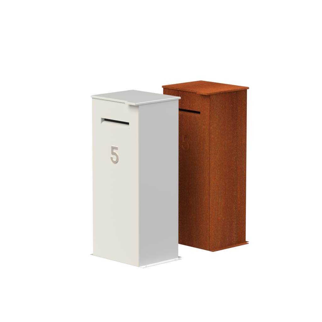 Adezz Letterbox Corten Steel Case 50x40x120cm