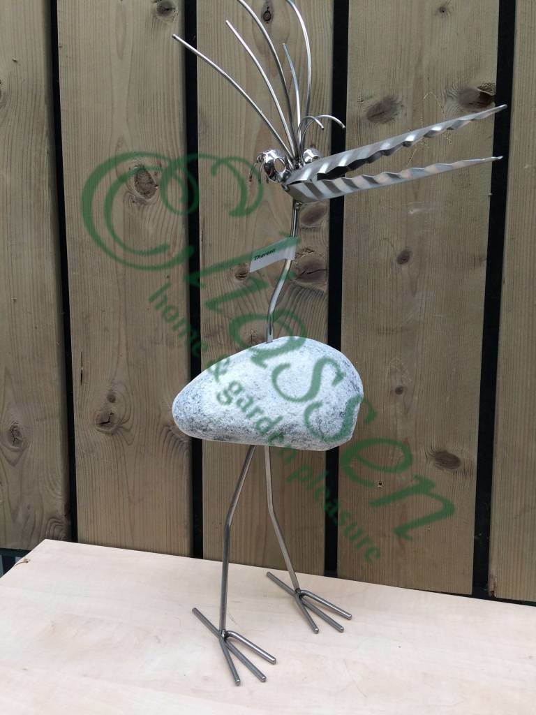 Bird statue RVS Therese - Eliassen.nl