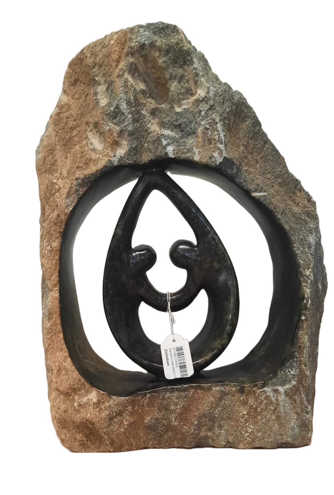 Soapstone statue of Dancers in rough stone