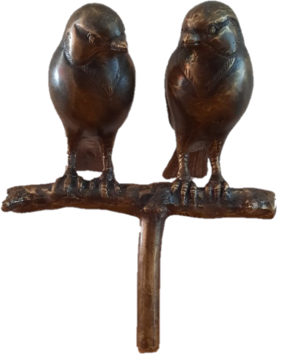 Bronze garden plug 2 blackbirds | Eliassen