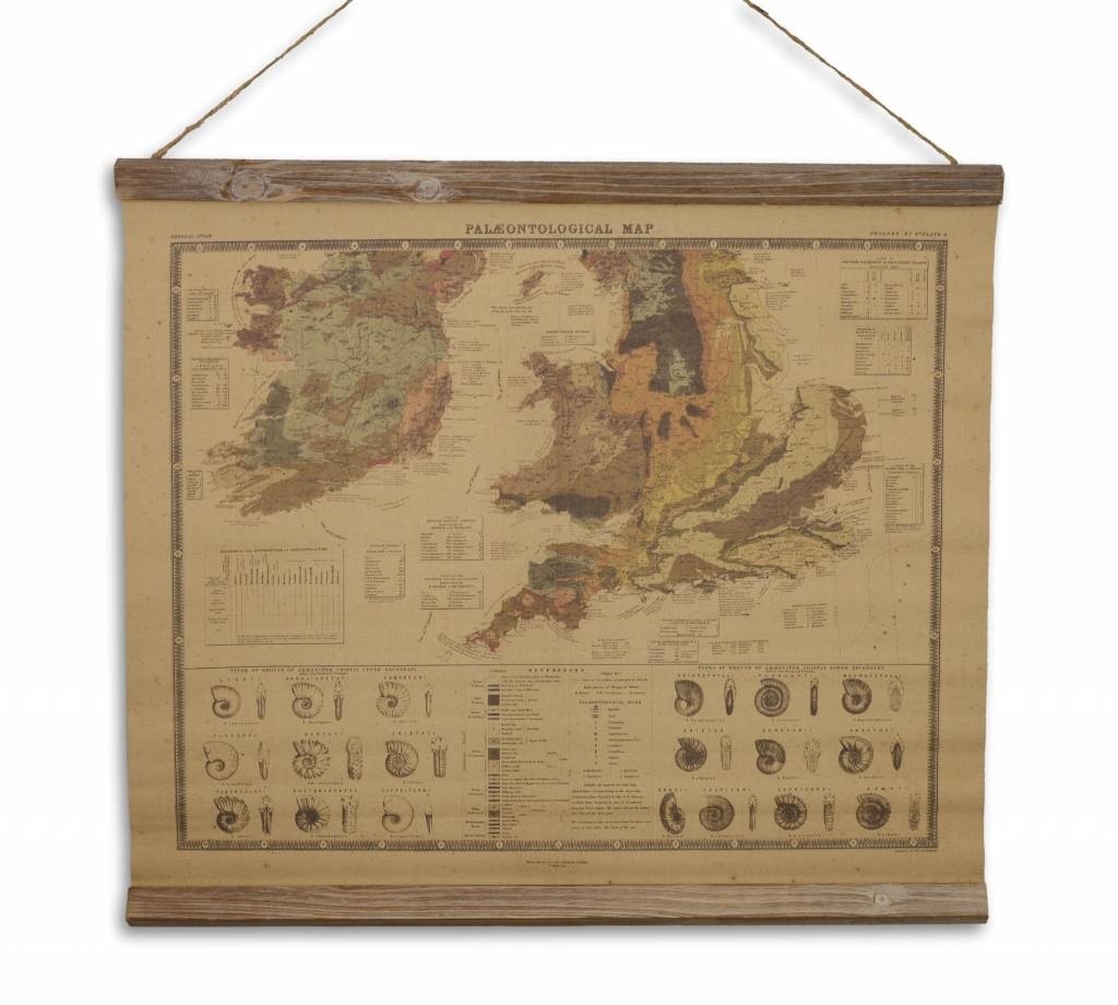 Wall map Palaeontological Map