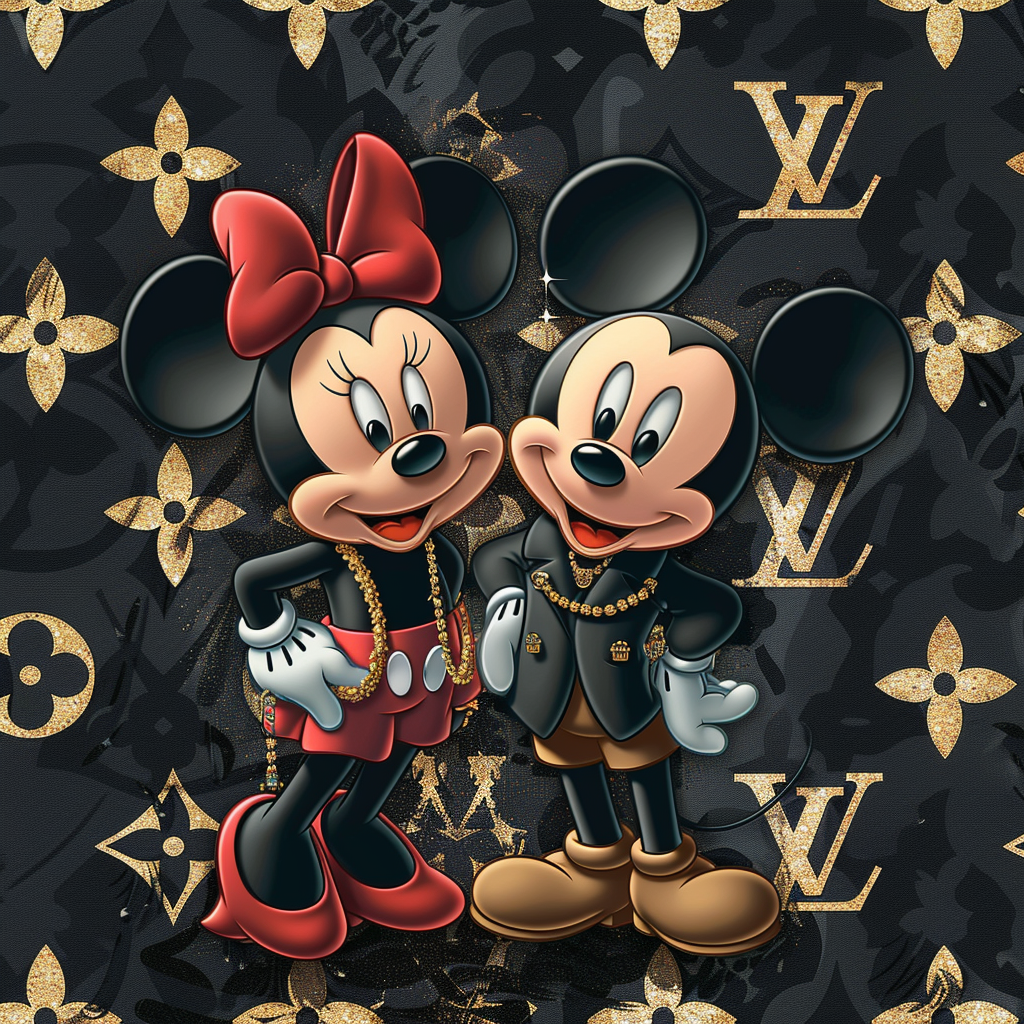 Glasschilderij Mickey Mouse modern 80x80cm - Eliassen.nl