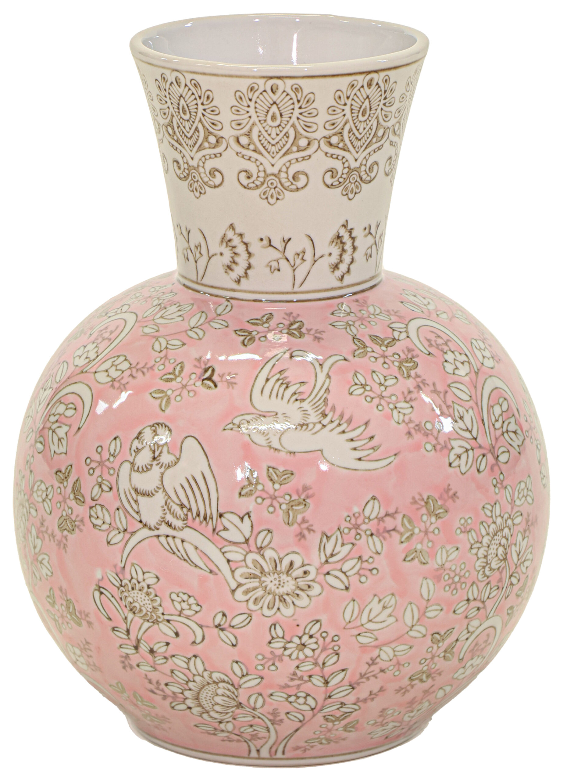 Chinese vaas roze Foskan 30cm - Eliassen.nl