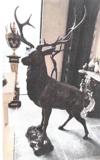 Hert brons groot met gewei 170cm - Eliassen.nl