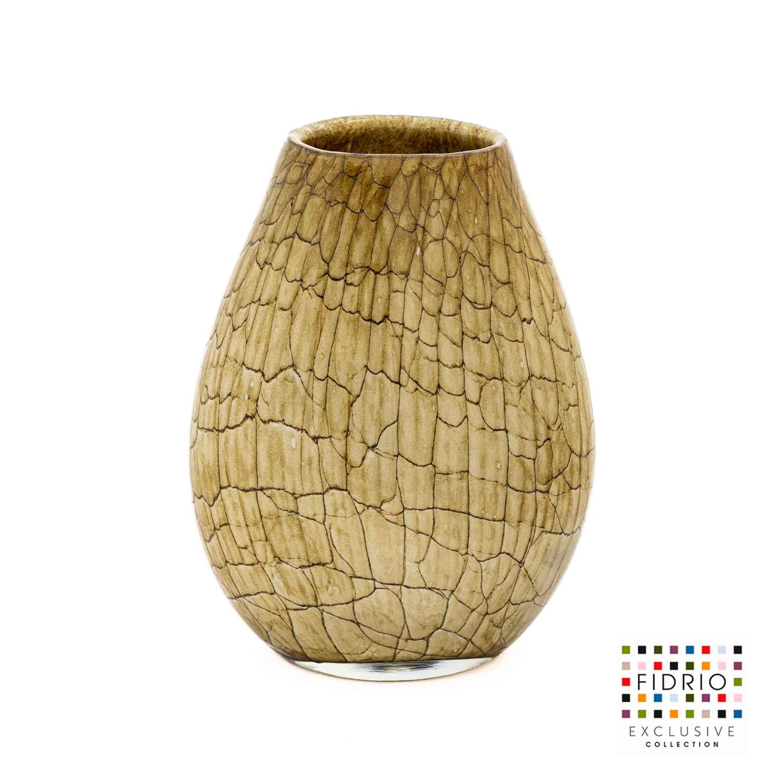 Fidrio Fidrio glass vase Organic walnut 30cm - Eliassen.nl