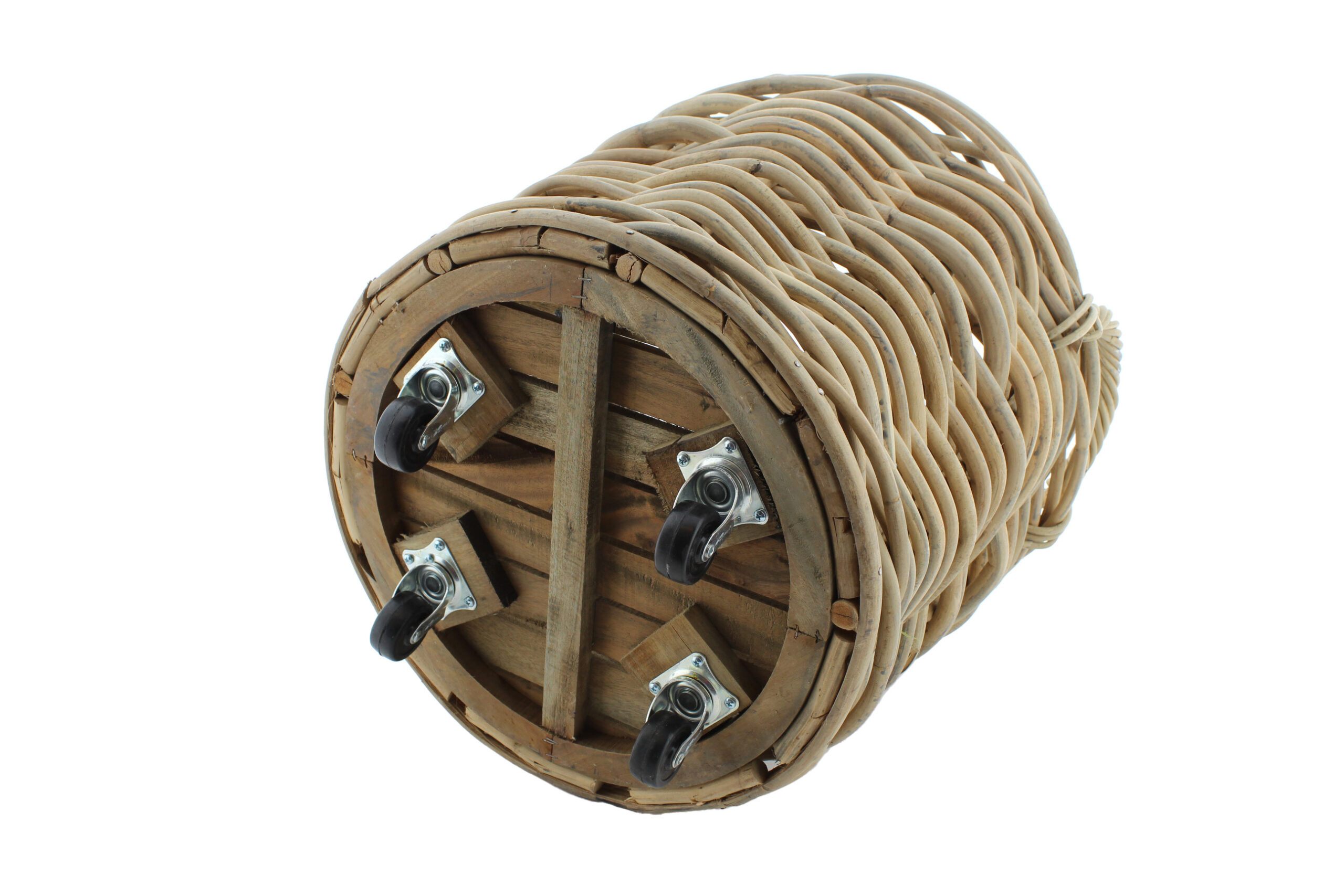 Other Fire basket Extra thick rattan round gray with wheels 60cm ...