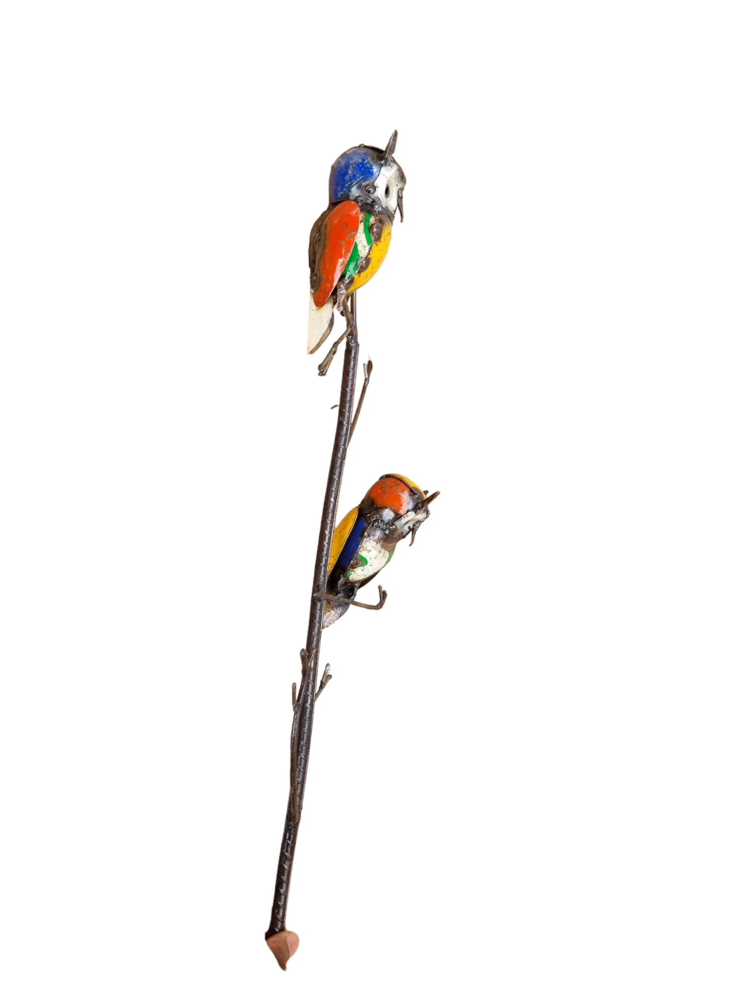 Zimba-arts Garden stick 2 colored owls 65cm - Eliassen.nl