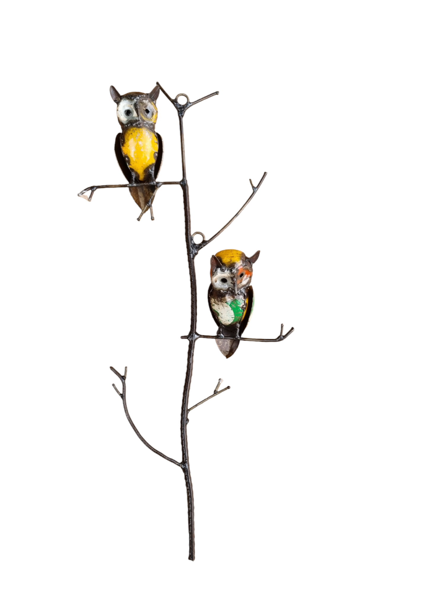 Zimba-arts Garden stick 2 colored owls 65cm - Eliassen.nl