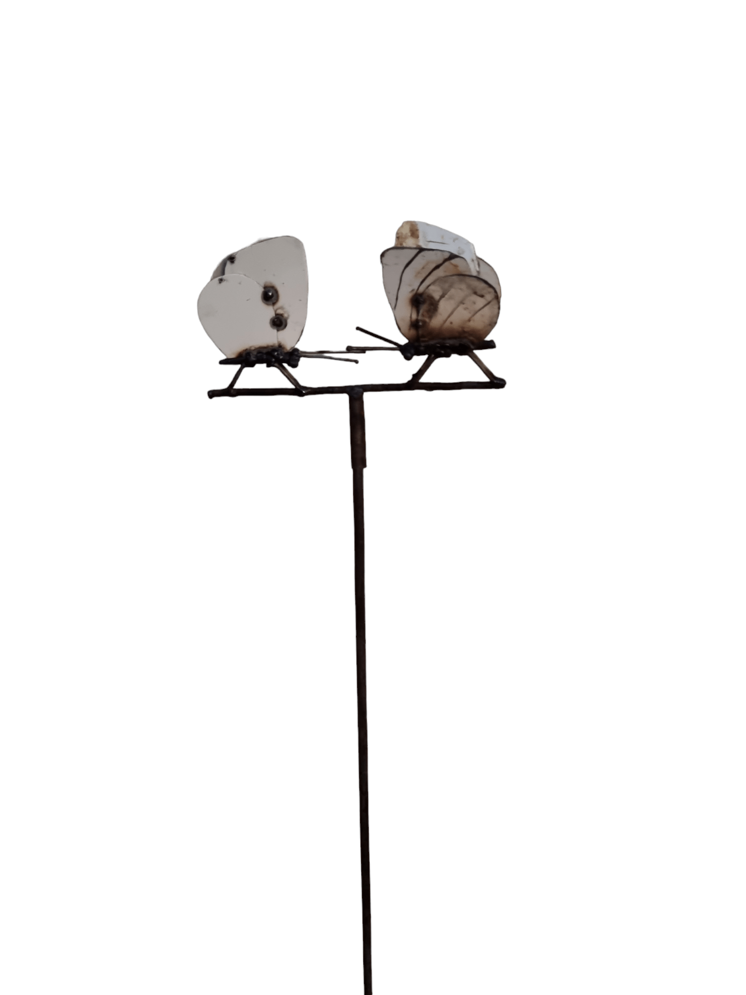 Zimba-arts Garden stick butterfly double white 90cm - Eliassen.nl